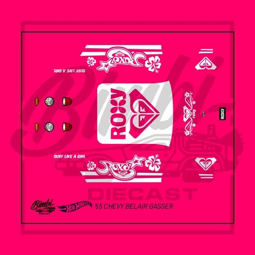 Jual Decal Chevy Belair Gasser 55 Hotwheels Roxy White Toner - Jakarta ...