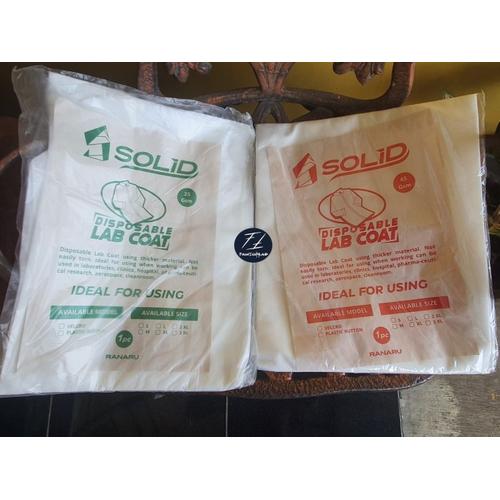 Jual APD Gown Disposable Lab Coat JasLab Jas Lab RANARU SOLID 25gsm ...