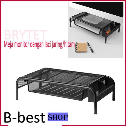 Jual meja PENOPANG monitor / MEJA MONITOR dengan laci jaring/hitam ...