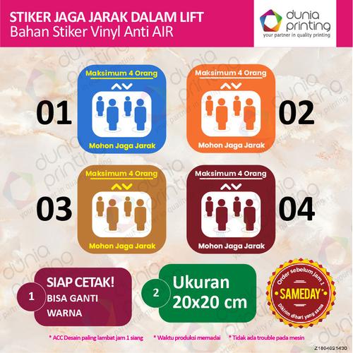Jual Stiker Lift Jaga Jarak - Ukuran 20 cm - contoh gambar - Jakarta ...