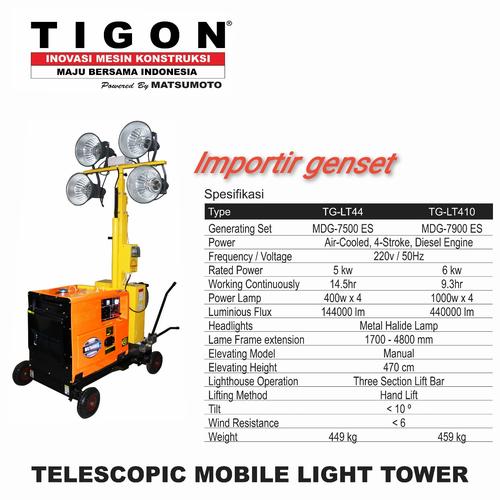 Jual Tower Light 4 x 400 watt - 1000 watt.. telescopic mobile light ...