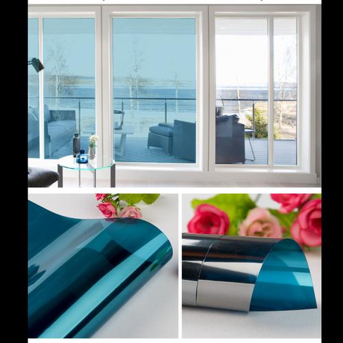 Jual Sticker Stiker Kaca Film One Way Cermin Silver Blue Riben Biru ...