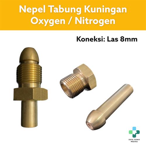 Jual Nepel Botol Oxygen Nitrogen Kuningan - Las | Nepel Tabung Oksigen ...
