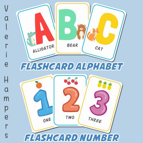 Jual Flashcard Alphabet Number Kartu Huruf Kartu Angka Mainan Edukasi ...