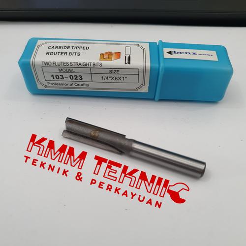 Jual MATA ROUTER KAYU TRIMMER LURUS STRAIGHT BITS 1/4" X 8MM BENZ KOREK ...