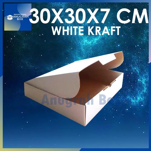 Jual Kardus PUTIH uk 30x30x7 cm(ECER) Die Cut Box Kotak Packing ...