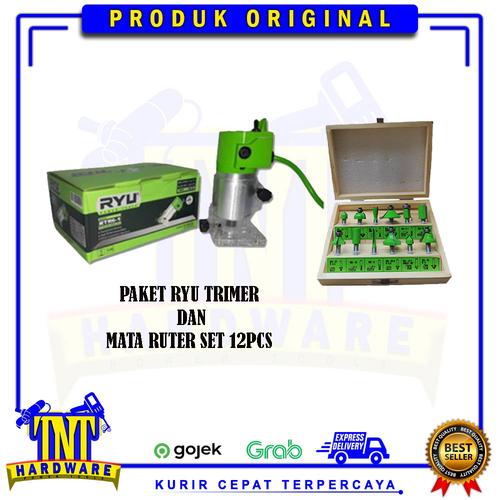 Jual RYU Paket Mesin router Trimmer Profil Kayu RTR 6-1 + Mata router ...
