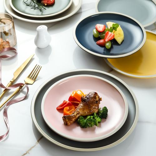 Jual MORANDI Ceramic Matte Western 8inch Dinner Plate Piring Makan ...