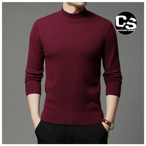 Jual sweater pria / sweater rajut roll neck / sweater turtle neck ...