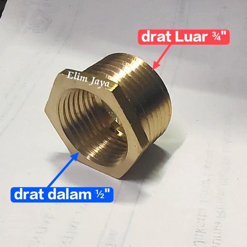 Jual vlok ring bahan kuningan ukuran ½" X ¾" // nepel over drat - bahan ...