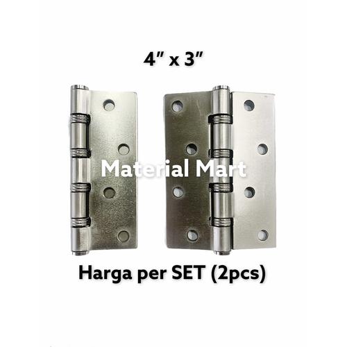 Jual Engsel Pintu Besi 4 Inch Silver | Engsel Jendela |Engsel Besi 4 ...