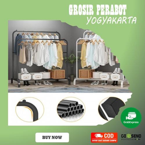 Jual BIG STAND HANGER DOUBLE/Gawang Besi Serbaguna/Rak Gantungan Baju ...