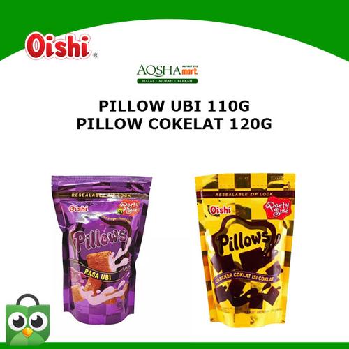 Jual OISHI PILLOWS RASA UBI UNGU SNACK BANTAL COKELAT PARTY SIZE ZIP ...