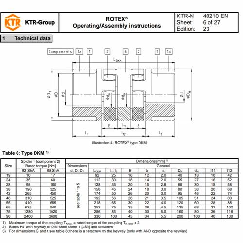 Jual KOPLING ROTEX/ROTEX COUPLING KTR GR 48/60 MADE IN GERMANY COMPLETE ...