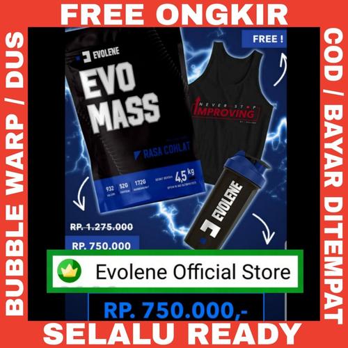 Jual Evolene Evo Mass Gainer 10 lbs 10lbs EVOMASS susu Gym fitness ...