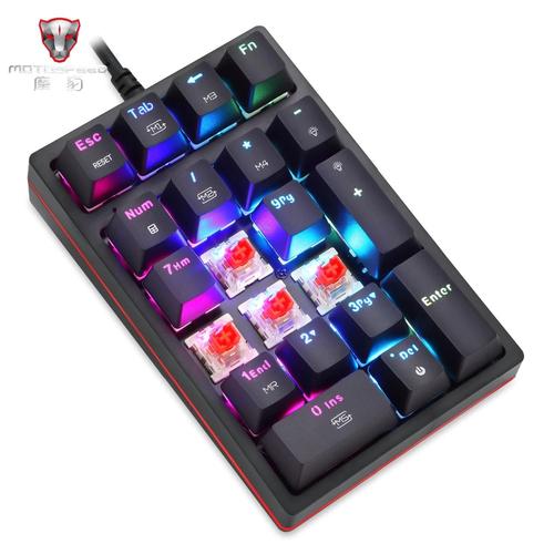 Jual Keyboard Numpad RGB Mechanical Blue Red Switch Motospeed Backlight ...