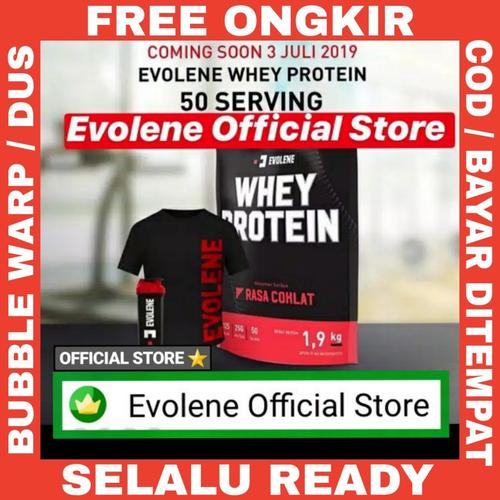 Jual Evolene Whey Protein 1,9 kg 50 sachet susu gym EVOWHEY Evo Whey ...