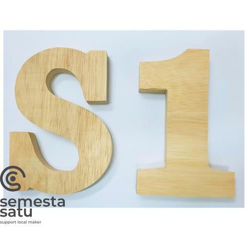 Jual Huruf Kayu Angka Kayu Wooden Letter Alfabet Kayu Ukuran jumbo ...