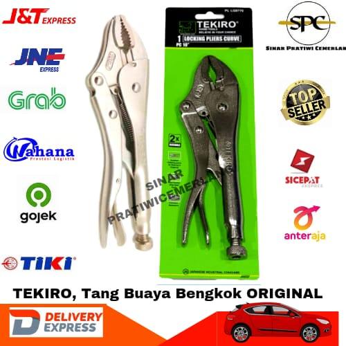 Jual TEKIRO Tang Buaya Bengkok 10" Locking Grip Pliers Curved PL-LG0770 ...