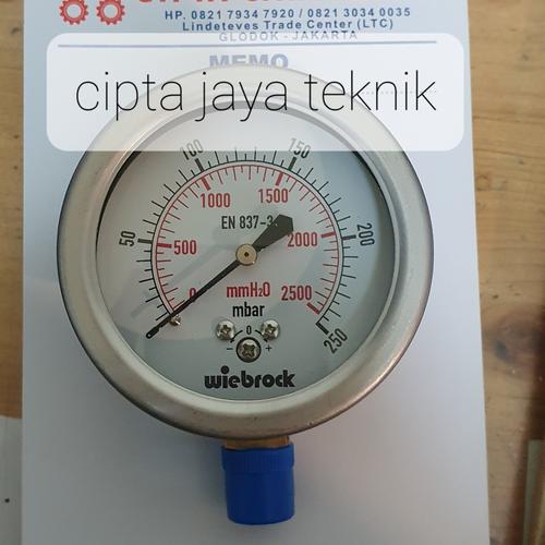 Jual low pressure gauge model raket 2 1/2" x 250 mbar ss brass wiebrock - Jakarta Barat - Cipta ...