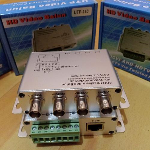 Jual New VIDEO BALUN 4CH / 4 CHANNEL AHD-HDTVI-HDCVI-ANALOG KUALITY ...