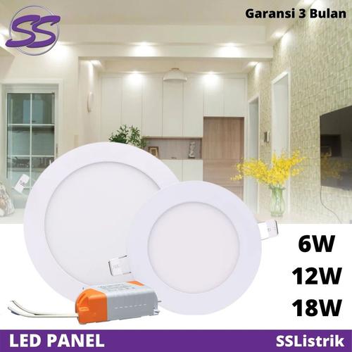 Jual Lampu Downlight LED Panel 6w Putih 6 W Watt 6Watt Tipis Bulat ...