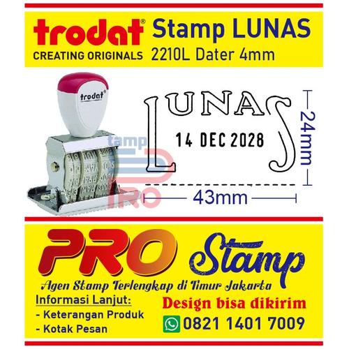 Jual Stempel Tanggal + LUNAS Trodat 2210 - Tulisan LUNAS - Kab. Bekasi ...