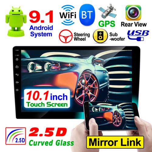 Jual tape mobil head unit android 9 inch full HD GPS free kamera parkir ...