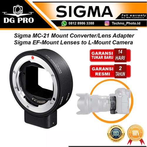 Jual Sigma Mount Converter MC-21 MC21 Sigma EF-Mount Lens to L-Mount ...