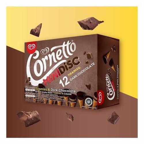 Jual Ice Cream Walls Cornetto Mini Disc Tiramisu&Dark Chocolate|1 Box ...