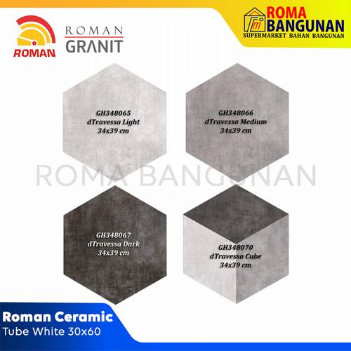 Jual KERAMIK HEXAGONAL ROMAN DTRAVESSA SERIES 34x39 - Cube - Kab ...