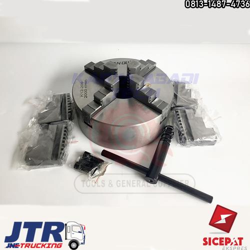 Jual Chuck Bubut K12-200 8" 4 Jaw | Claw Bubut 4 Jaw Self Centering K12 ...