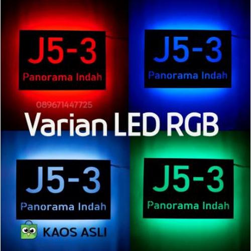 Jual Nomor Rumah LED Neon Box Akrilik Satu Sisi - LED RGB + ANDRO ...