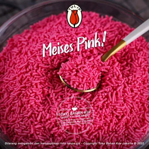 Jual Tulip Meises Choco Rice PINK 100gr Warna MERAH MUDA Meses Ceres ...