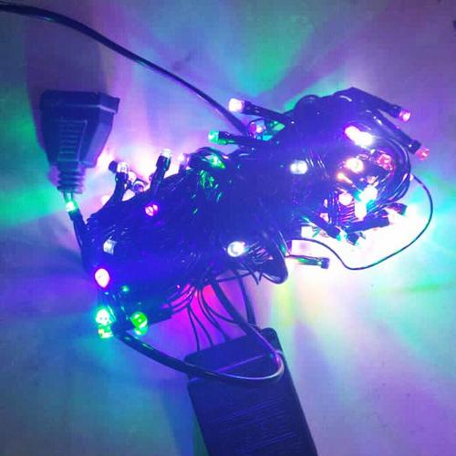Jual LAMPU TUMBLR/ NATAL LED WARNA WARNI RGB Sambungan KABER HITAM ...