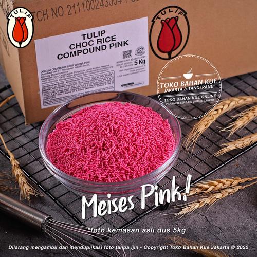Promo Tulip Meises Chocorice Pink 5kg Dus Cokelat Topping Meses Ceres ...