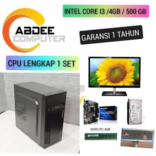 Jual rakitan cpu pc core i3 memori 4 gb siap pakai - Kota Bandung ...