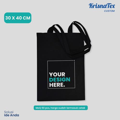 Jual Custom Tote Bag Drill - Tas Goodie Bag - Sablon 3 Warna - Jakarta ...