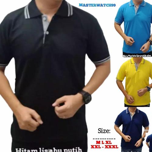 Jual kaos kerah seragam polos bahan lacos/promosi/polo/shirt/wangky/murah - TURKIS, L - Jakarta ...