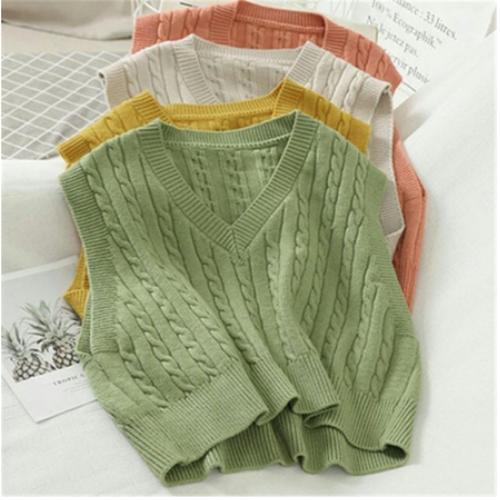 Jual Vest Cable Rajut - Rompi Rajut Wanita 7 Get Motif - mint, all size ...