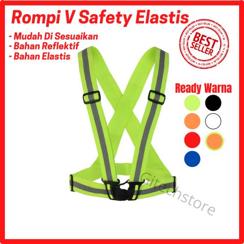 Jual Rompi Safety Karet Elastis Rompi V Rompi Proyek Rompi Reflektif ...