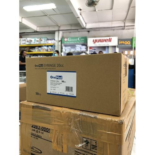 Jual Syringe 20cc OneMed Tanpa Jarum / Spuit 20ml OneMed 1 Box isi 50 ...
