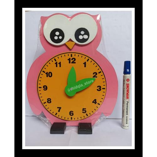 Jual Mainan Kayu Edukasi Jam Owl - Miniatur Jam Kayu - APE anak PAUD TK ...