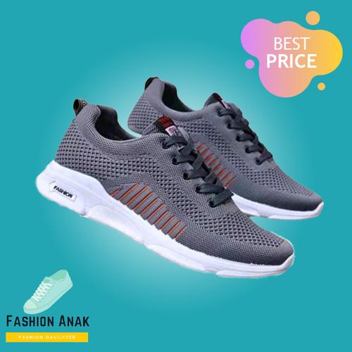 Jual Sepatu sneakers running lokal pria wanita trap kets boots - Abu ...