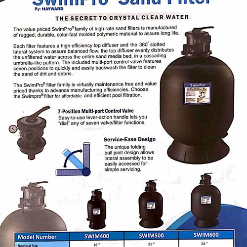 Jual SWIMPRO II SAND FILTER SWIM500 original - swim 500 - Jakarta Barat ...