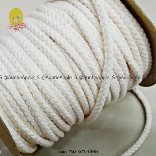 Jual TALI TAMBANG KATUN 5MM -50YARD/TALI TAS SERUT/DIY/TALI DEKORASI ...