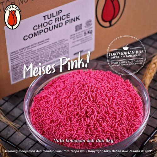 Jual Tulip Chocorice PINK 1kg Meises Warna MERAH MUDA Meses Chocolate ...