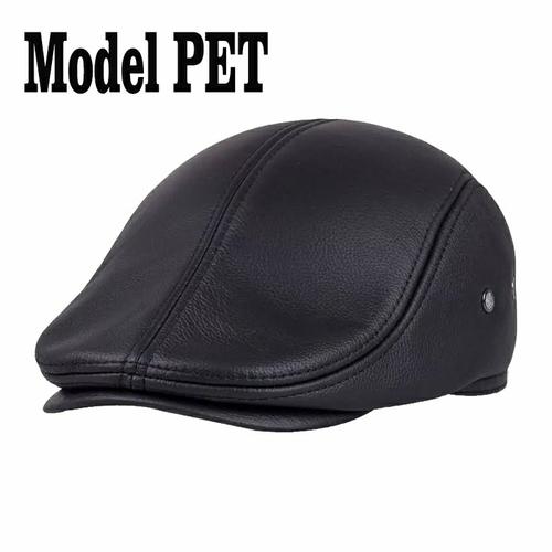 Jual topi kulit asli pria bahan kulit asli domba - topi kulit - pets ...