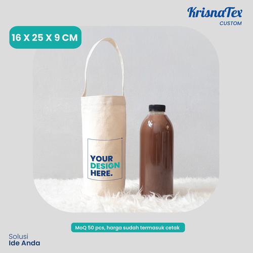 Jual Custom Tas Botol Kanvas Natural - Goodie Bag - Cetak 1 Warna ...
