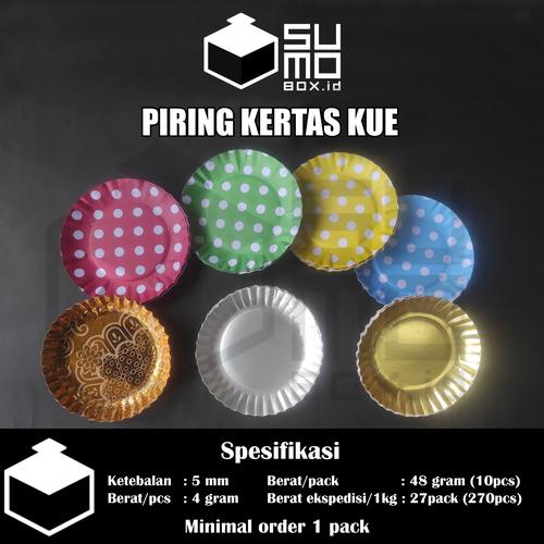 Jual Piring kertas mas / piring kue bolu ulang tahun - KOTAK Batik Mas ...